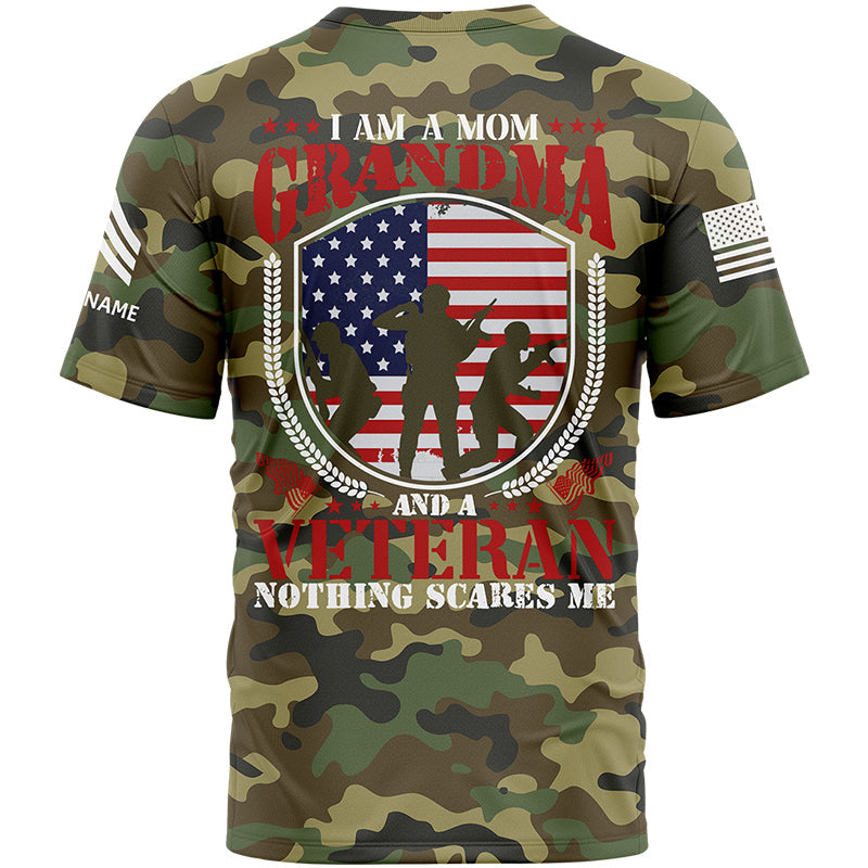 Custom Camo I'm A Mom Grandma Flag U.S Army Military Rank Sergeant Nam ...